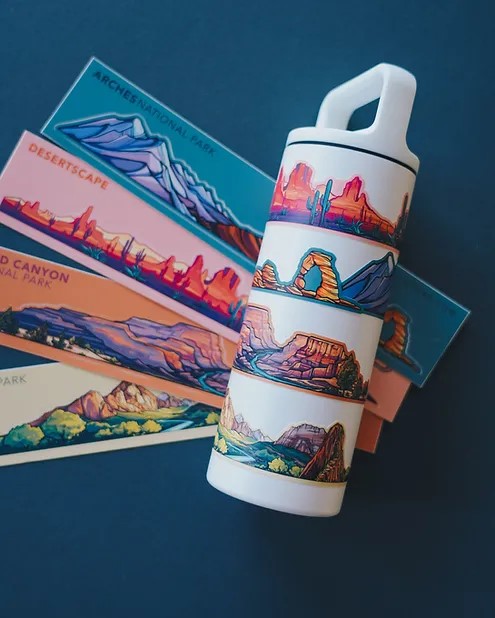 Hydrascape Stickers Adirondacks Miniscape Sticker – Ablaze