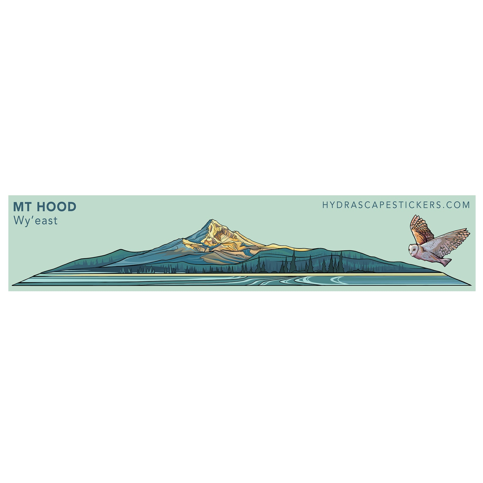 Hydrascape Stickers Mt. Hood Miniscape Sticker – Ablaze